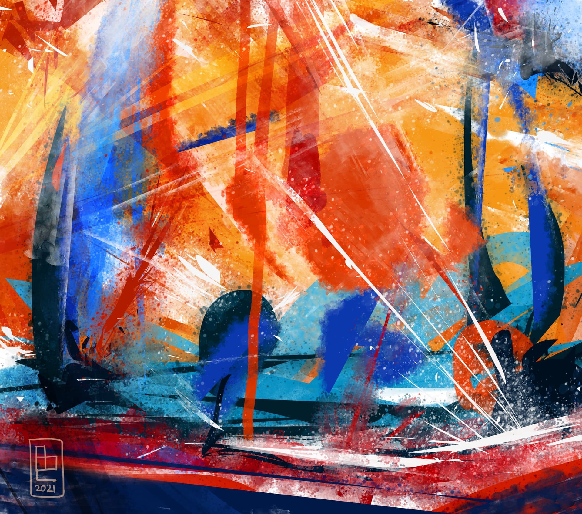 ANGLES : An abstract with watercolour brushes - Finished Artworks ...