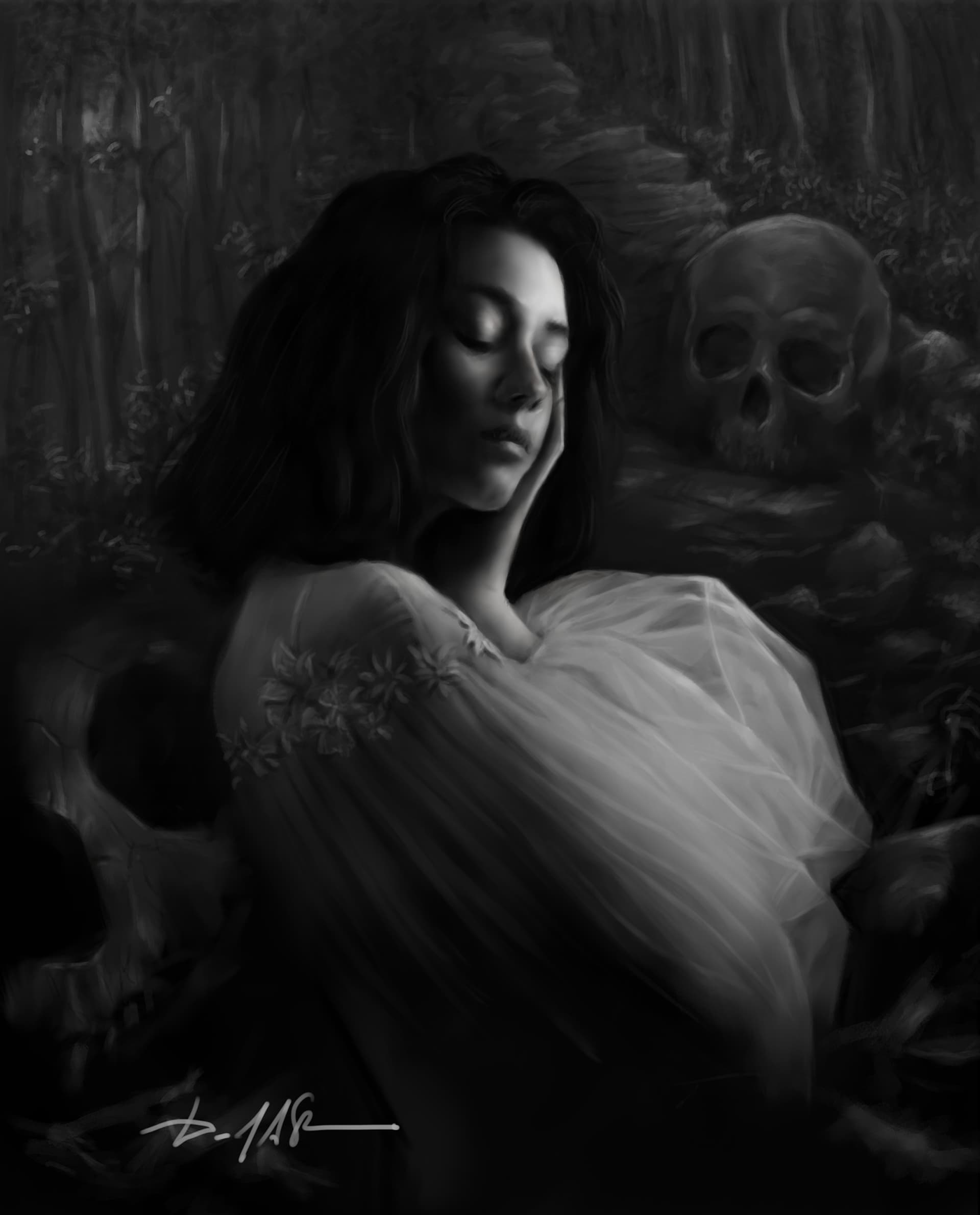 Nightmares - Black & White Drawing w/ Timelapse - Finished Artworks ...
