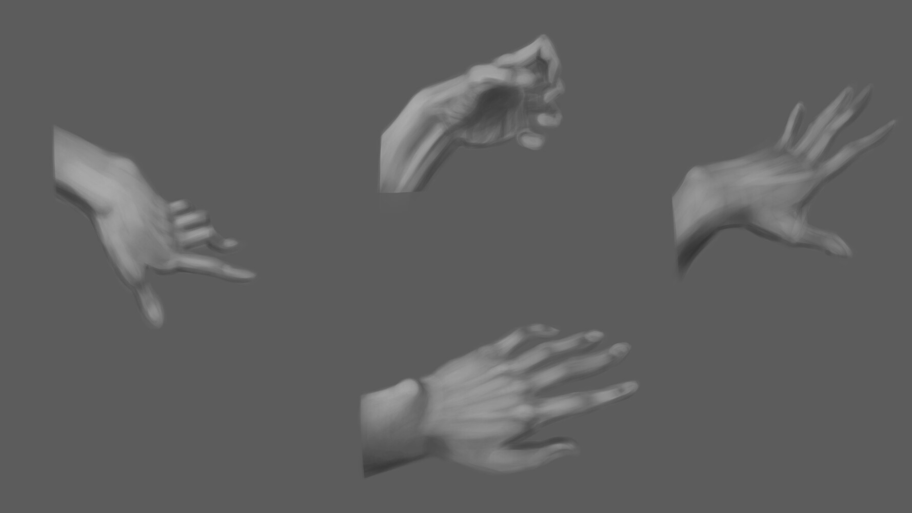 Hands value study - Finished Artworks - Krita Artists