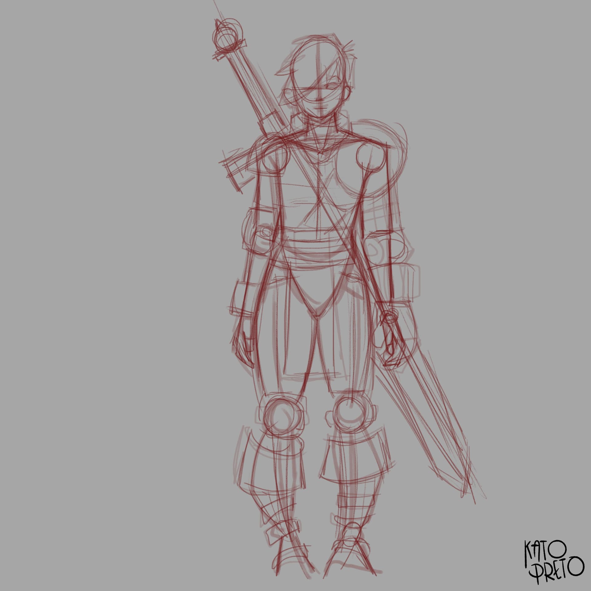 knight drawing reference