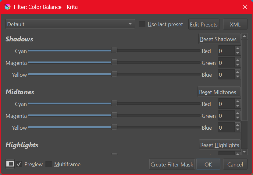 Rgb color adjustment sliders? - Bundles and resources help - Krita Artists