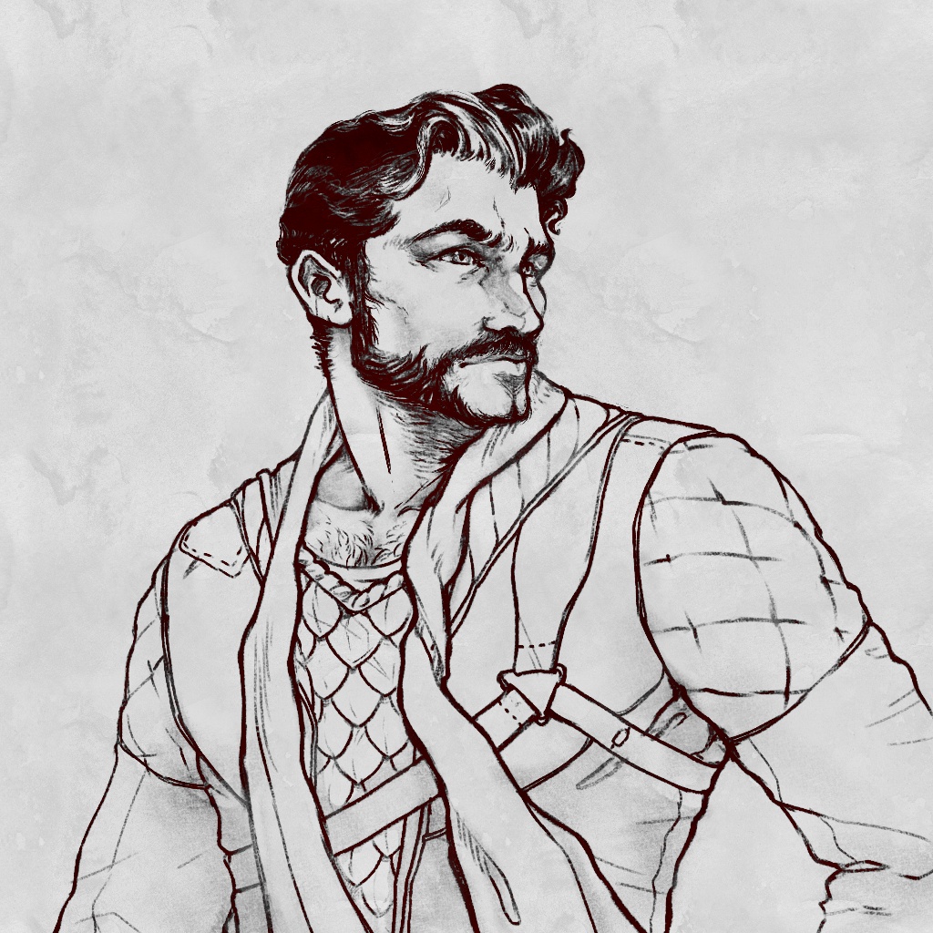 beard sketch drawing