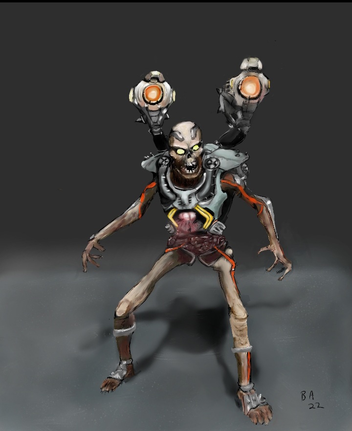 Revenant from Doom I painted this week - Finished Artworks - Krita Artists