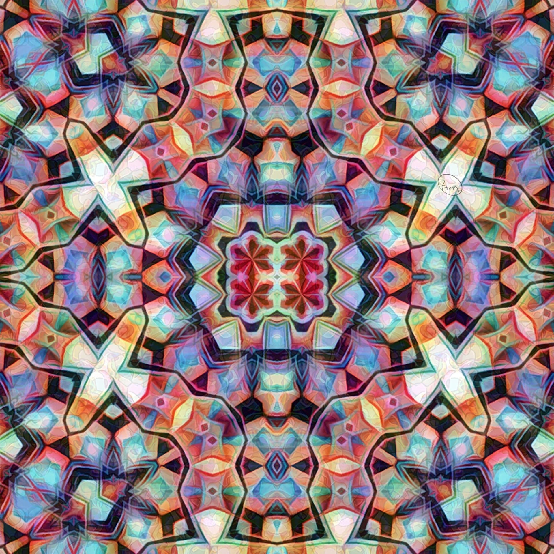 Kaleidoscopic_Abstract - Mixing 2d / 3d (Blender Torus Knot - Render ...