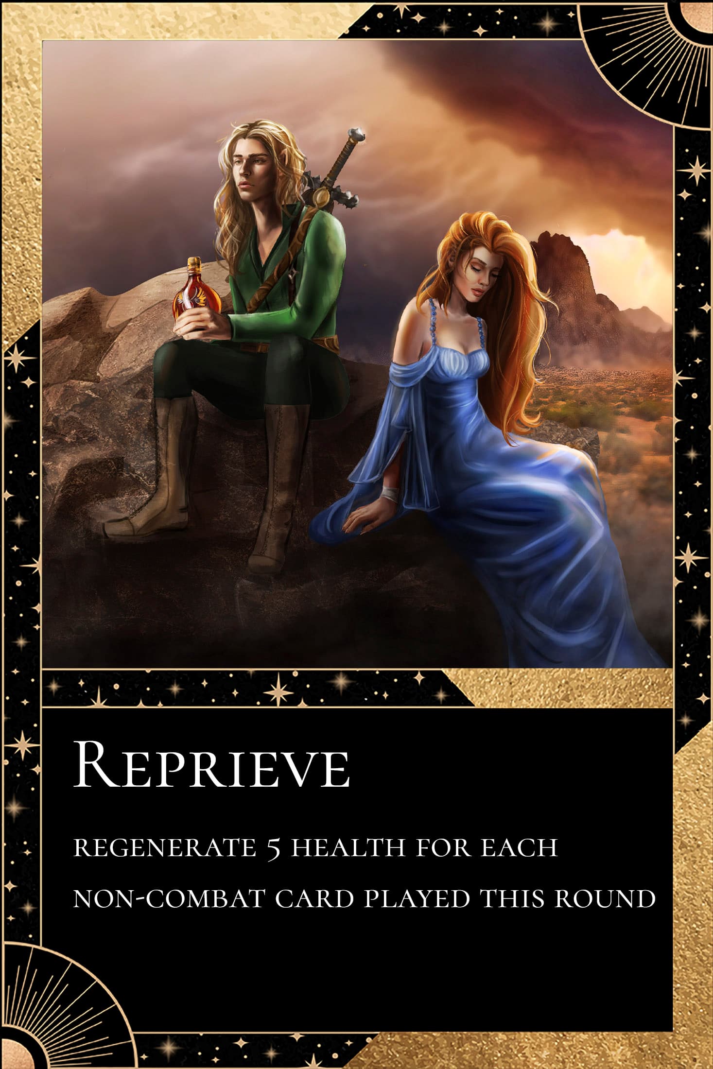 Critique request: "Reprieve" card art - Work In Progress - Krita Artists