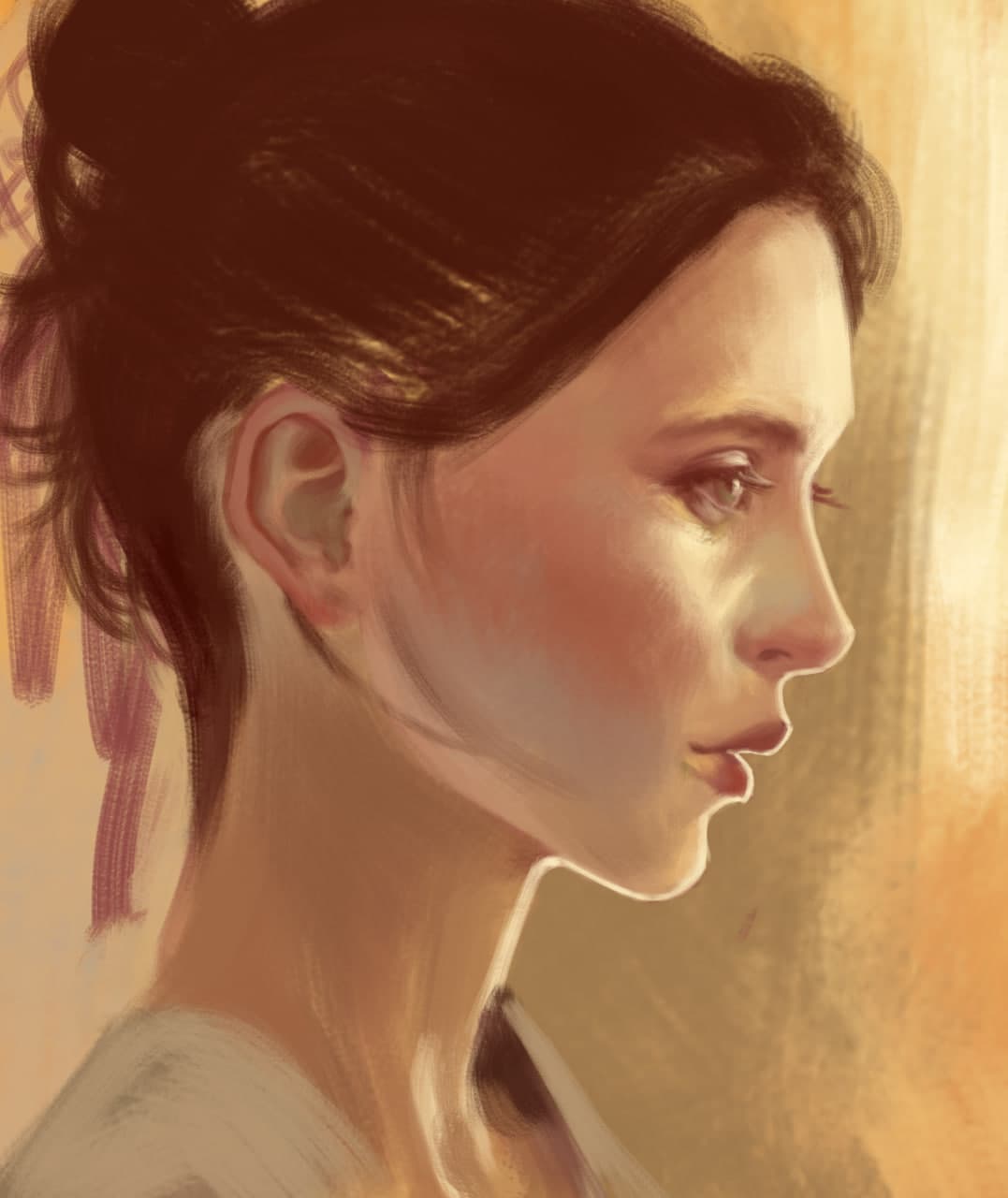Side view on woman's face - Finished Artworks - Krita Artists