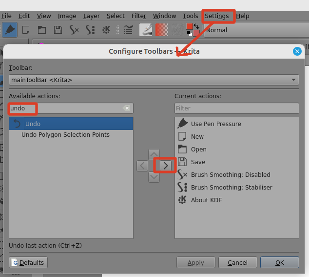 Missing undo/redo keys - General Questions - Krita Artists