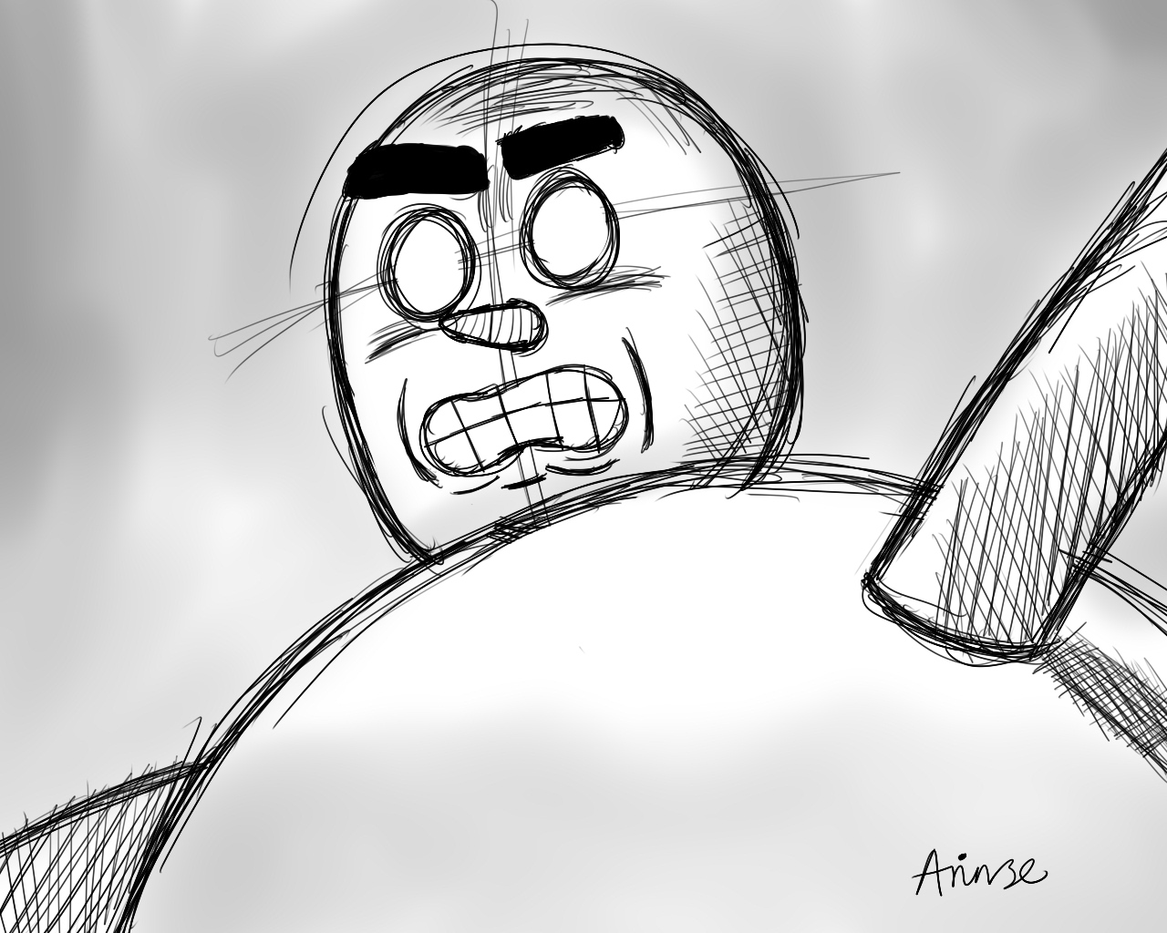 Angry Snowman - sketchbook - Krita Artists