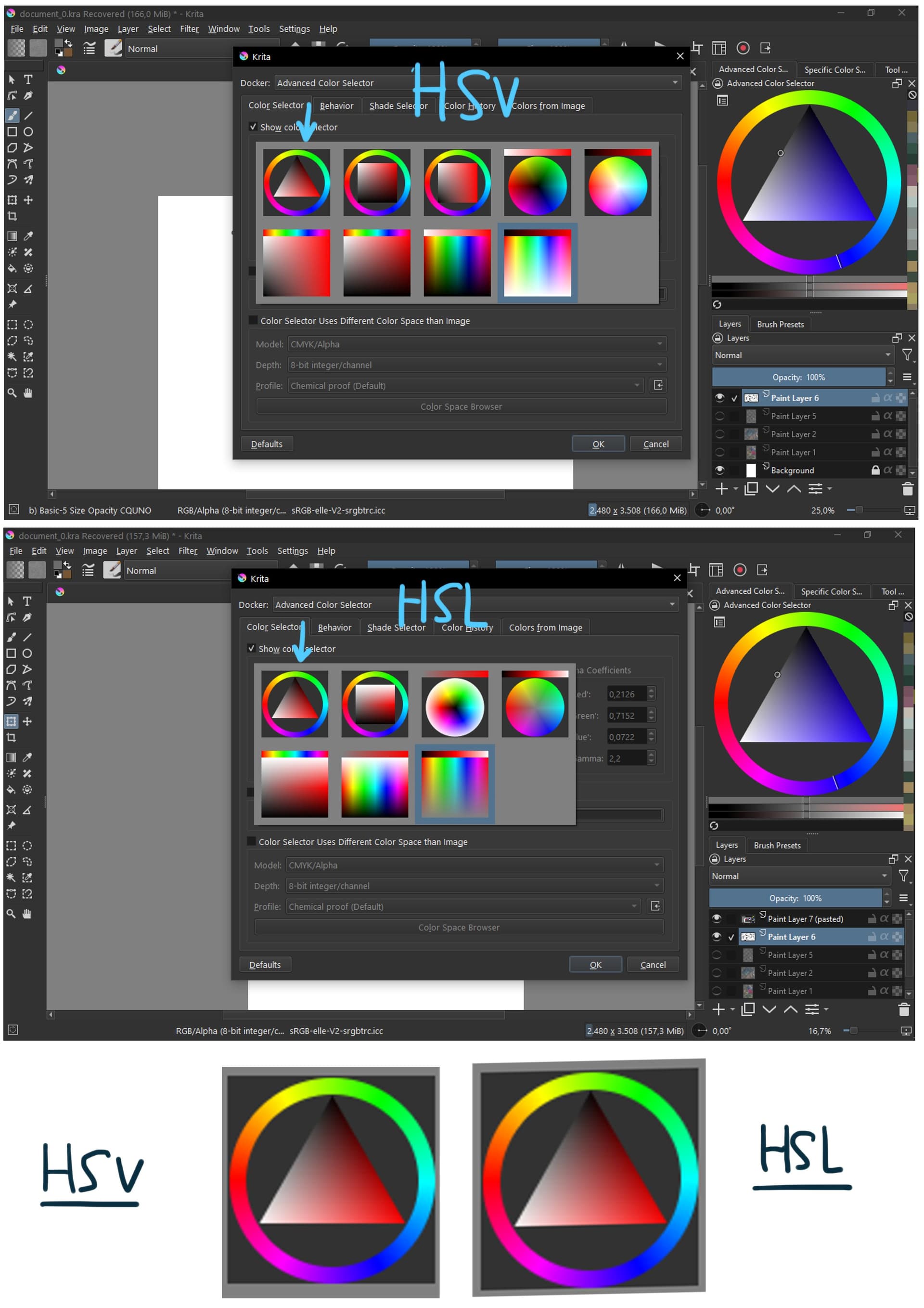 Hsl advanced color selector triangle shape didnt work - General ...