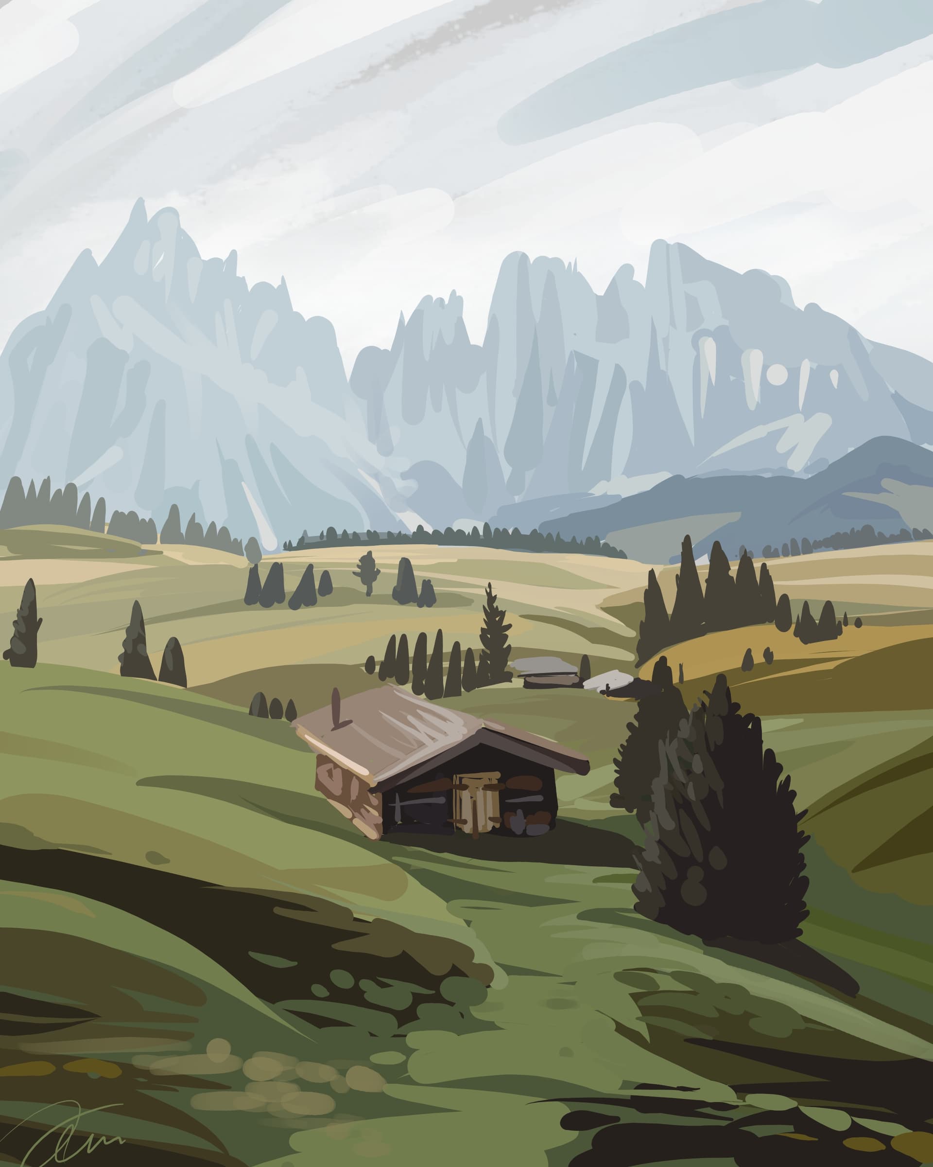 Three Landscapes - Finished Artworks - Krita Artists