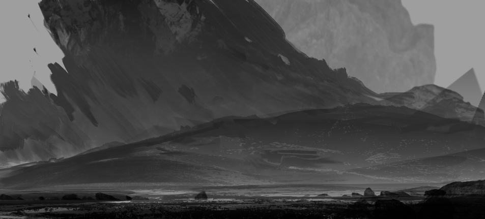 Black And White Environment Concept Art