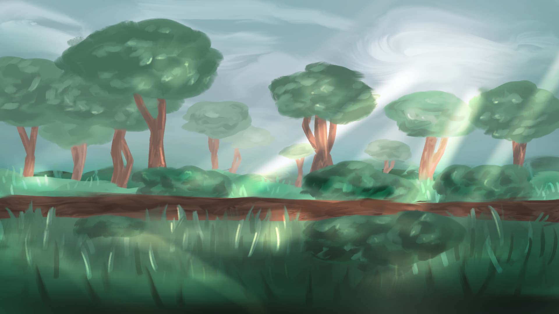 Forest Background for Animation - Finished Artworks - Krita Artists