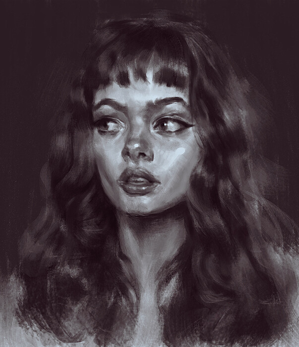 Portrait from pinterest photos - Finished Artworks - Krita Artists