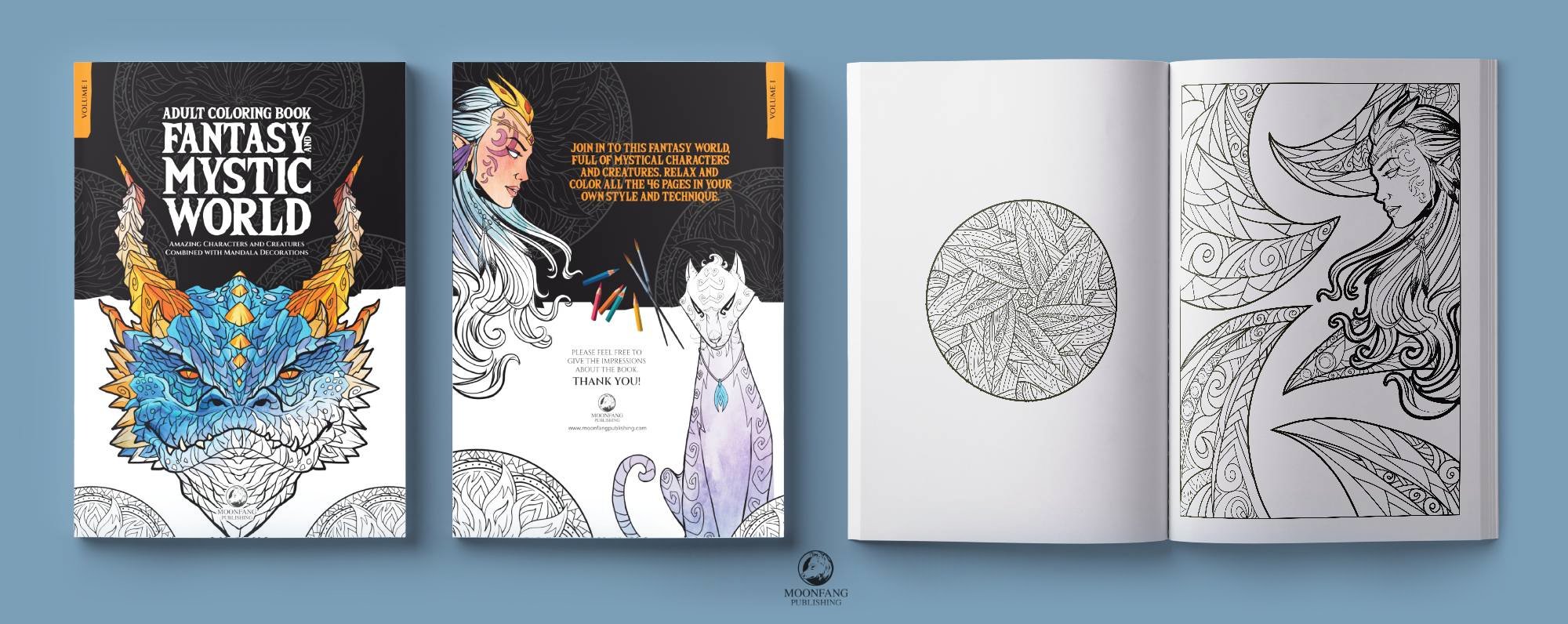 free fantasy coloring book