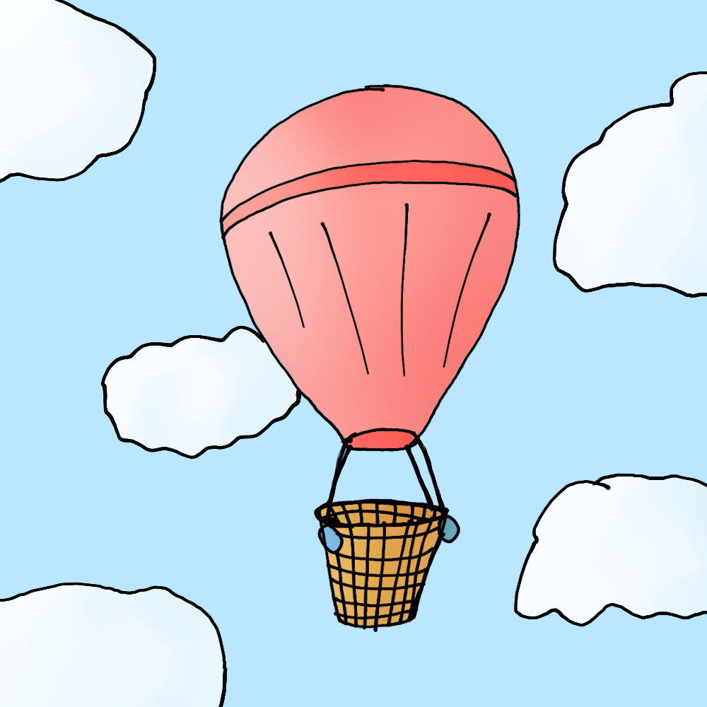 Hot Air Balloon Lined & Lineless Experiments - Finished Artworks ...