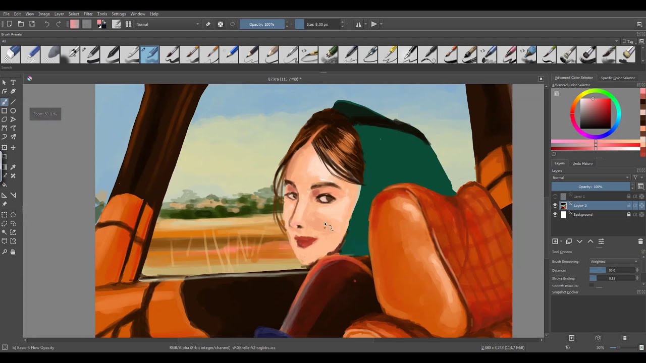 "Country Sunset". Krita Speed Paint. Color and Light Study. - Finished ...