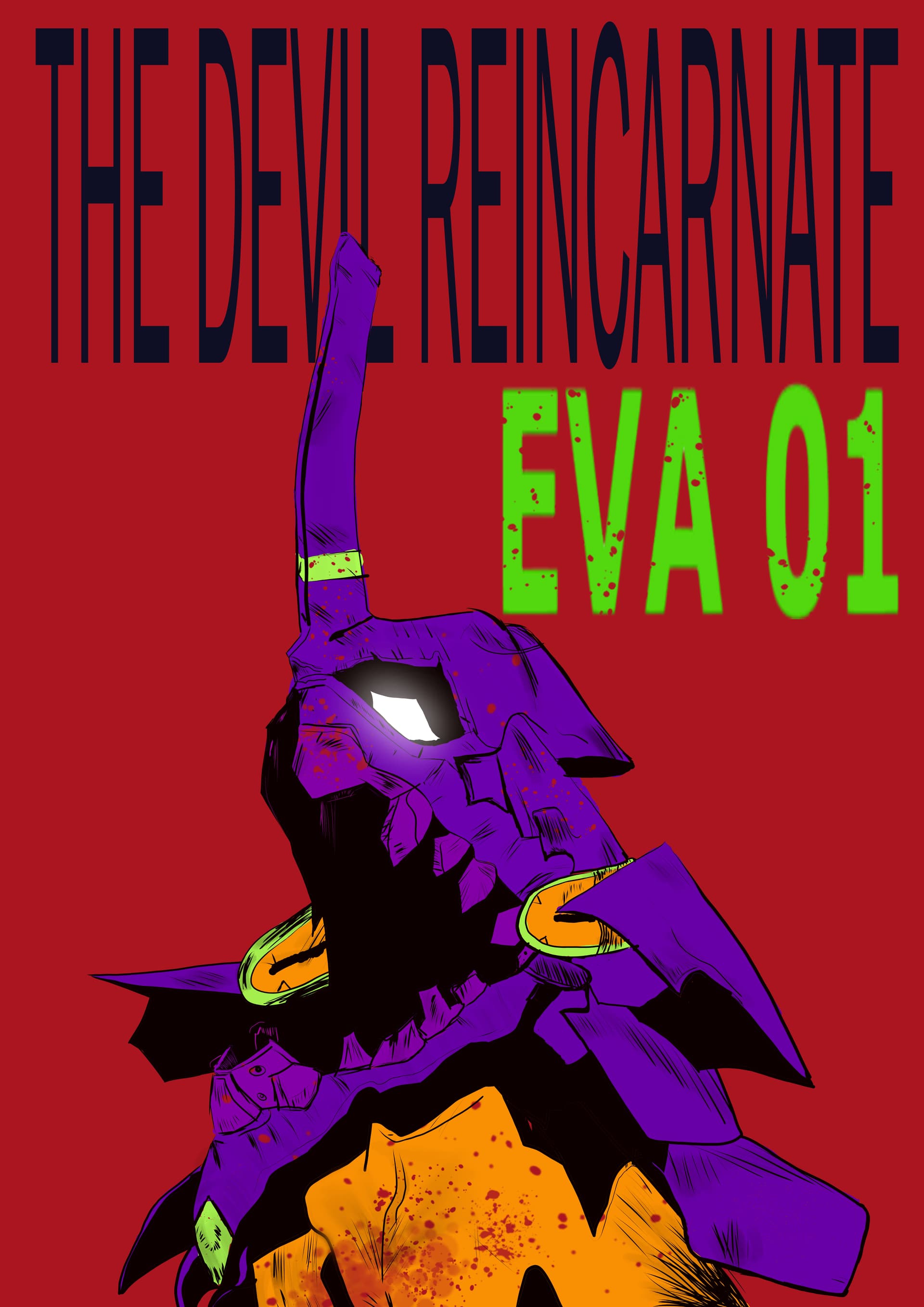 Painting of eva 01. Ig: keshdoesarts - Finished Artworks - Krita Artists
