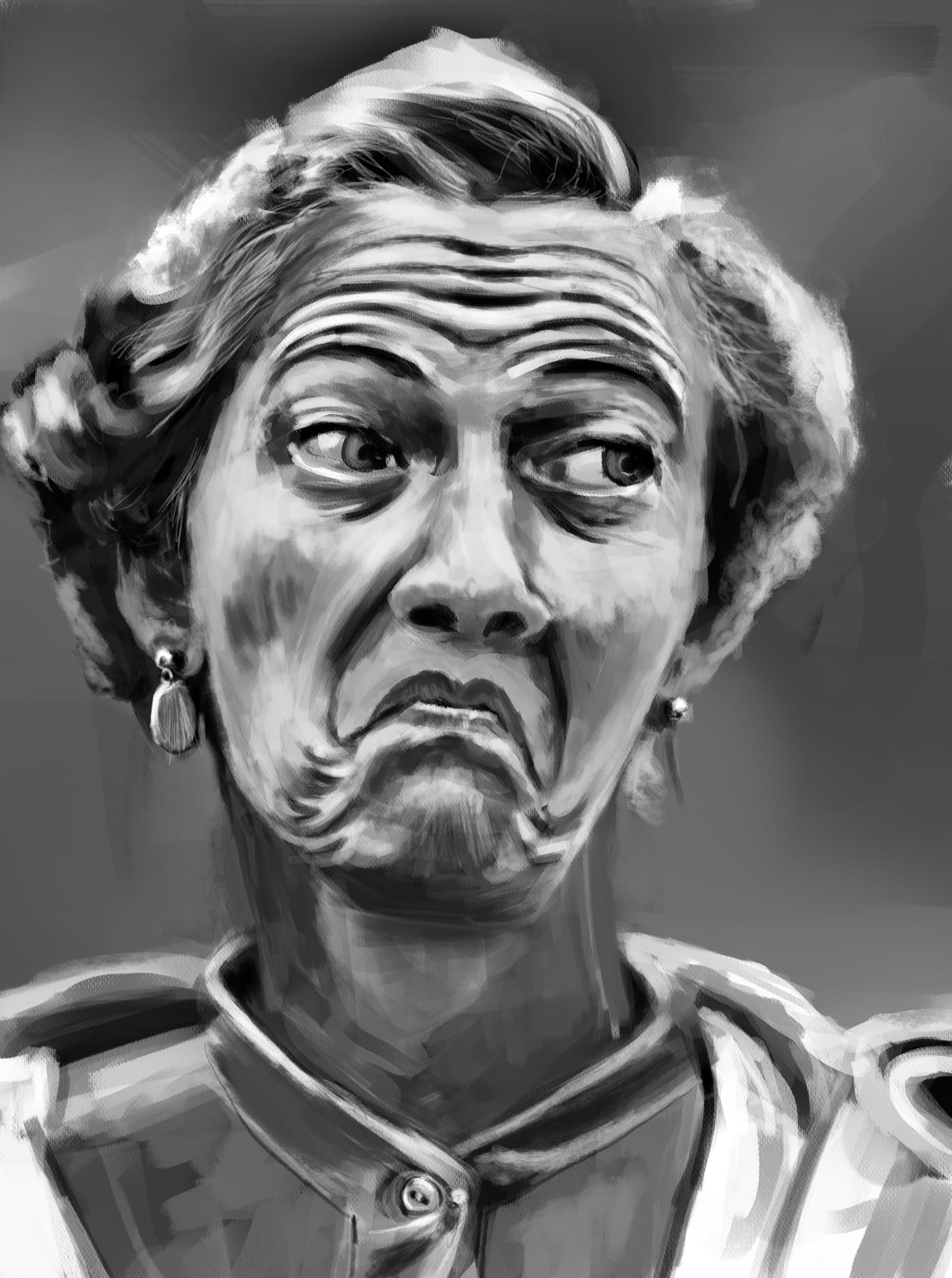 Old Lady Portrait- Two Hours in. WIP - sketchbook - Krita Artists