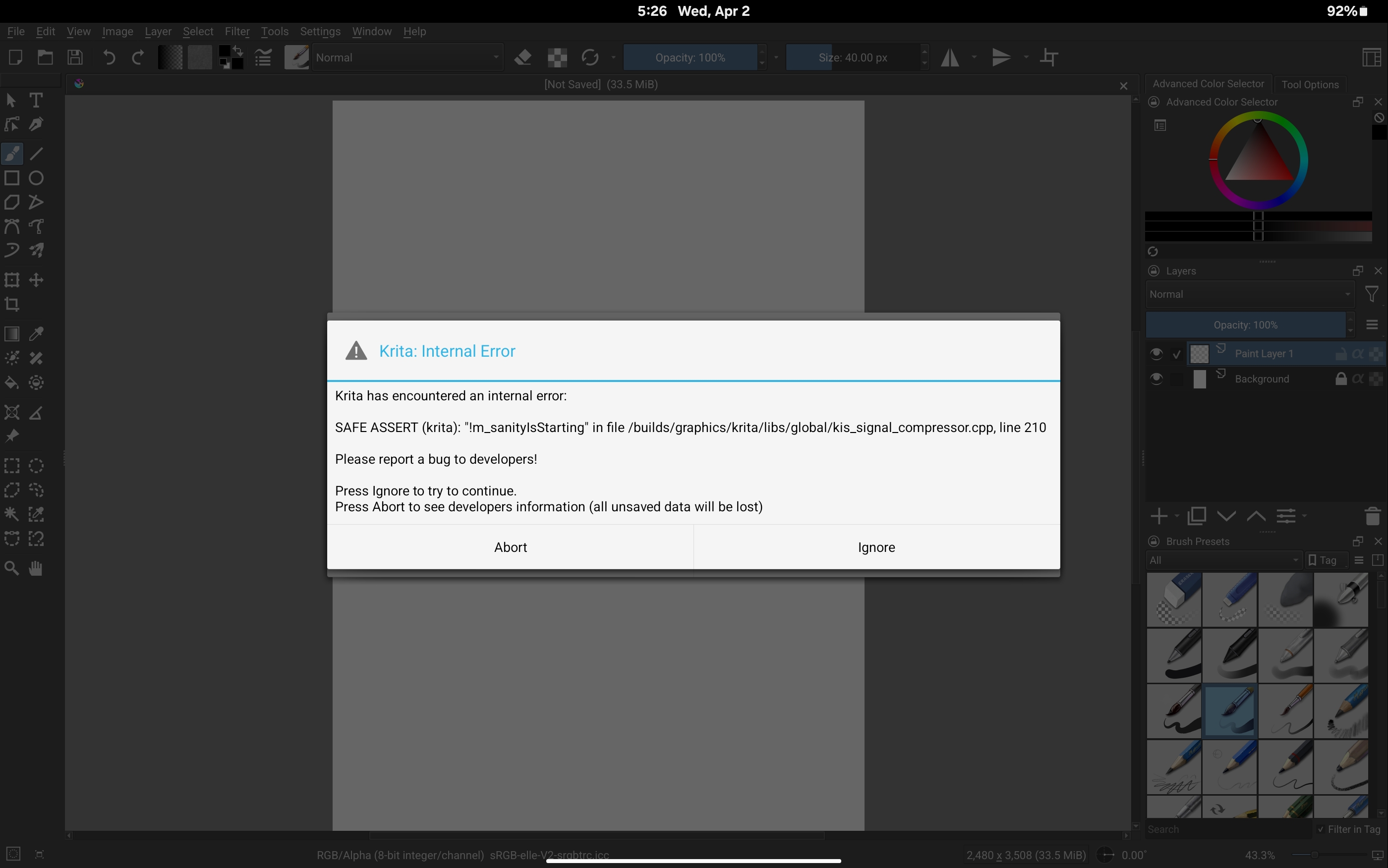 Pop up received with s pen - Input Device Support - Krita Artists