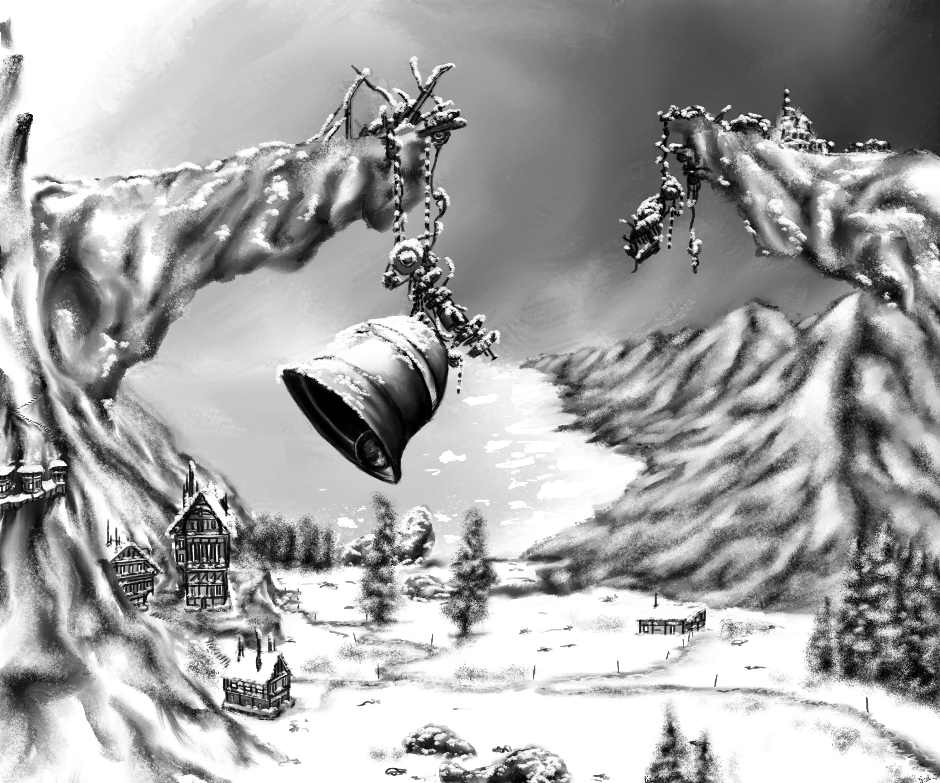 Snow & mountain, simply - Finished Artworks - Krita Artists