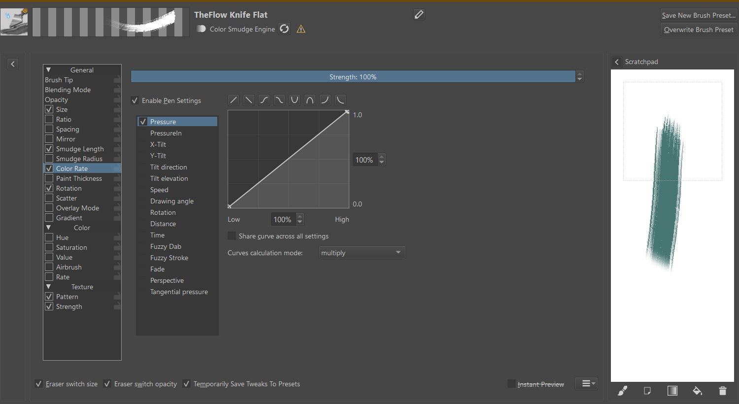 Krita 5 — Color rate fade in problem with smudge brush. - General ...