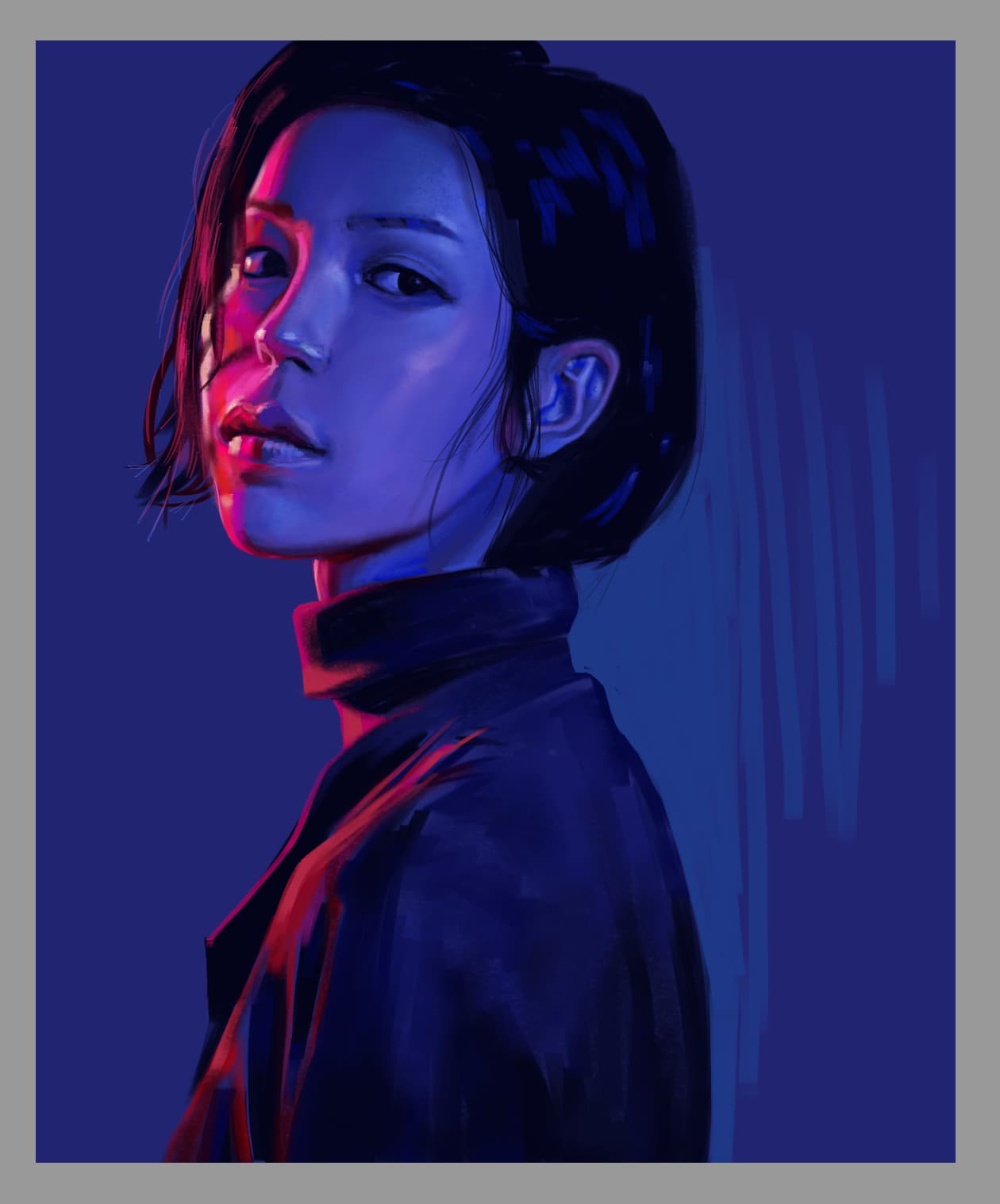 Colored lighting. Today's training - sketchbook - Krita Artists