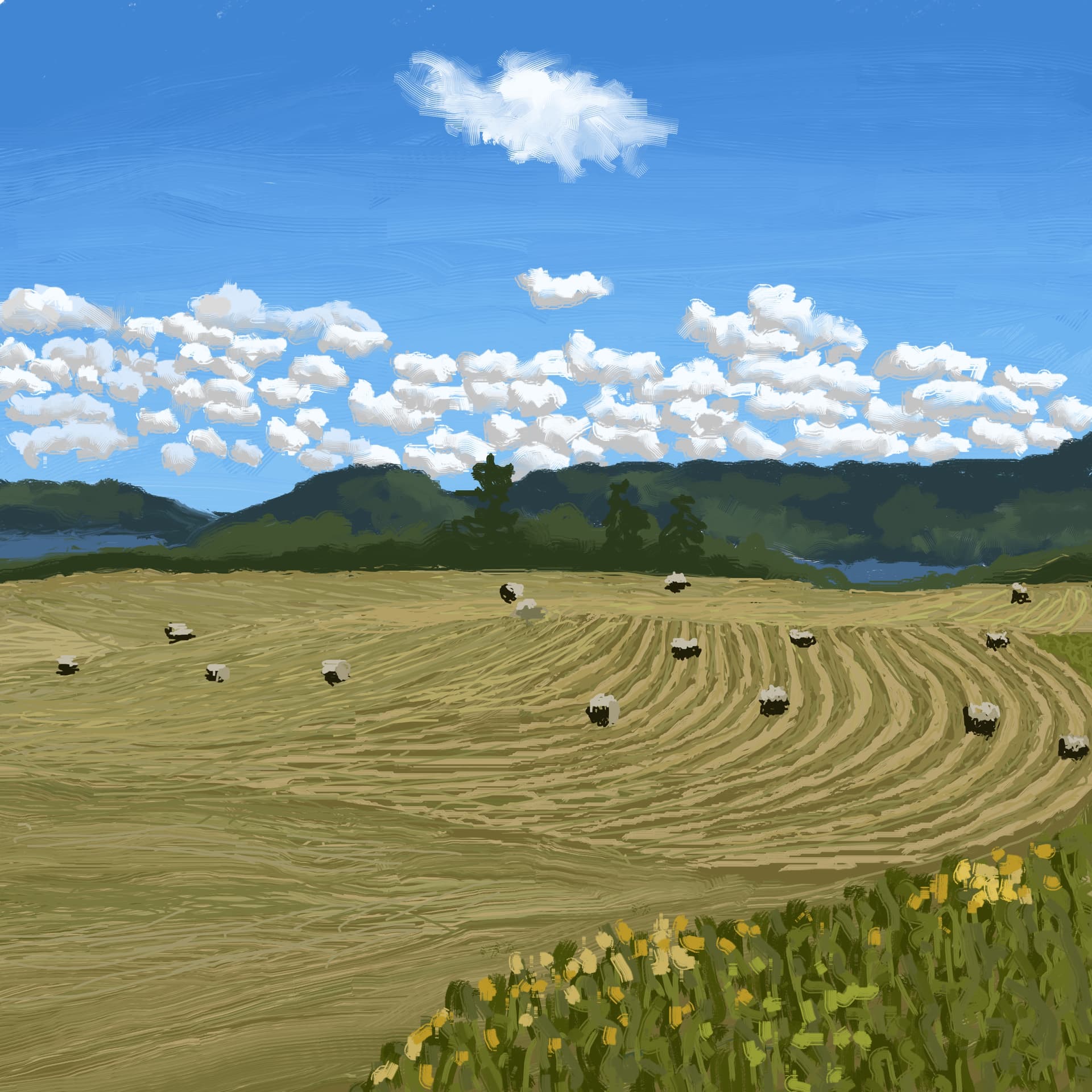 Bucolic Field - Finished Artworks - Krita Artists