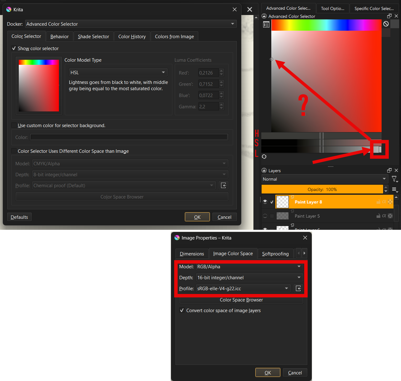 Imgage 16bit - color selector hsl - what do the sliders do? - General ...