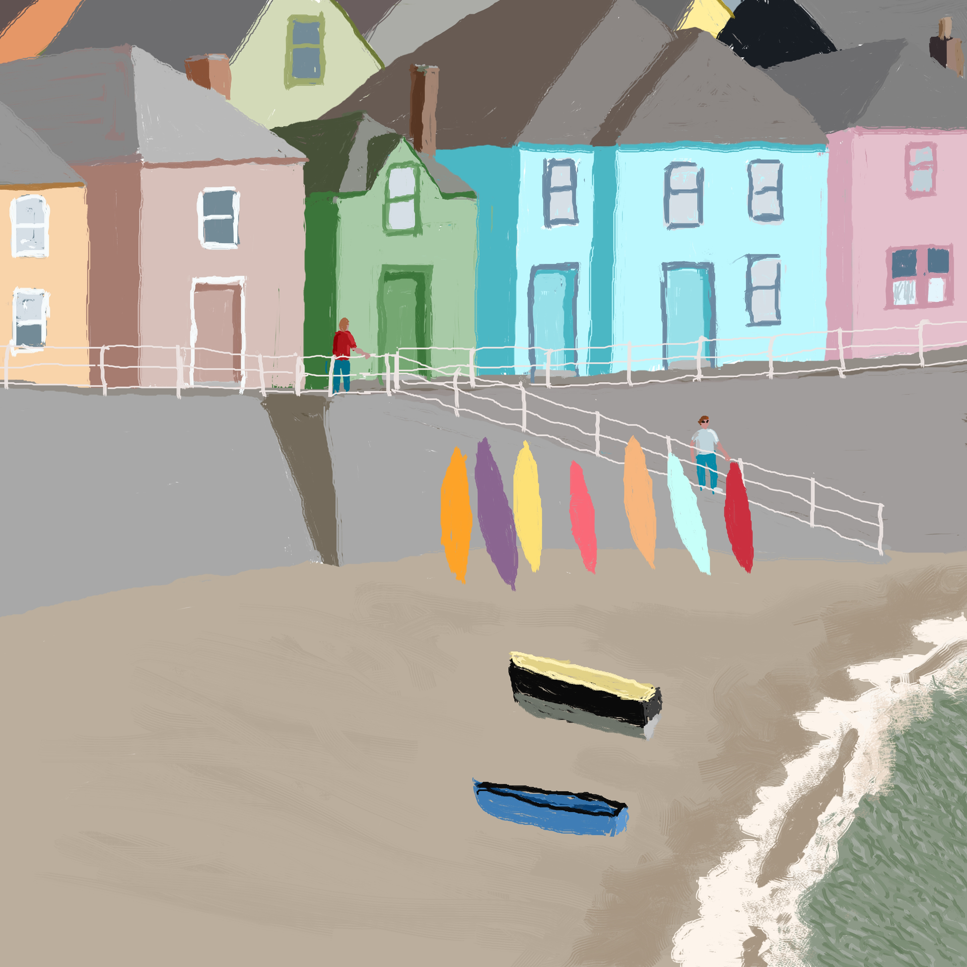 Seaside Town - Finished Artworks - Krita Artists