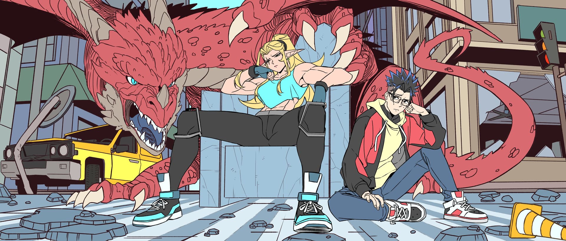 INKING and FLATCOLOR of the COVER OF MY WEBTOON - sketchbook - Krita ...