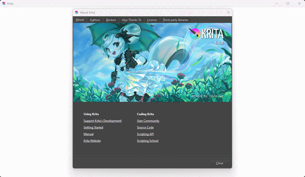 Krita 5.1.5 on Windows 11 x64 always display white screen, yet I can ...
