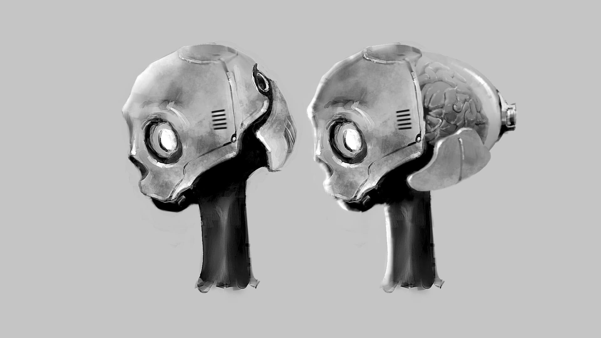 Cyborg Heads - Practice - sketchbook - Krita Artists
