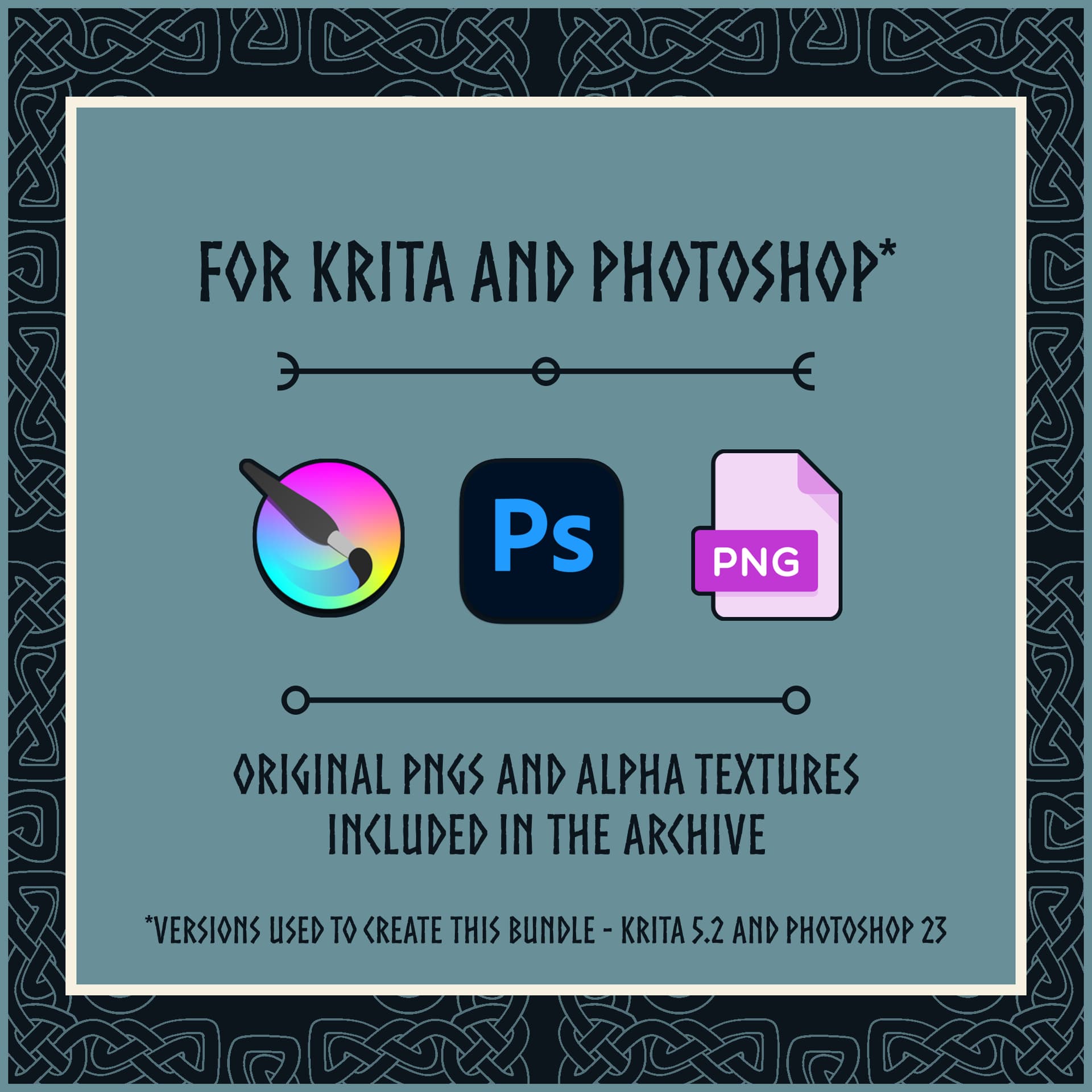 February Brush pack of the month - Norse patterns - Brushes and Bundles ...