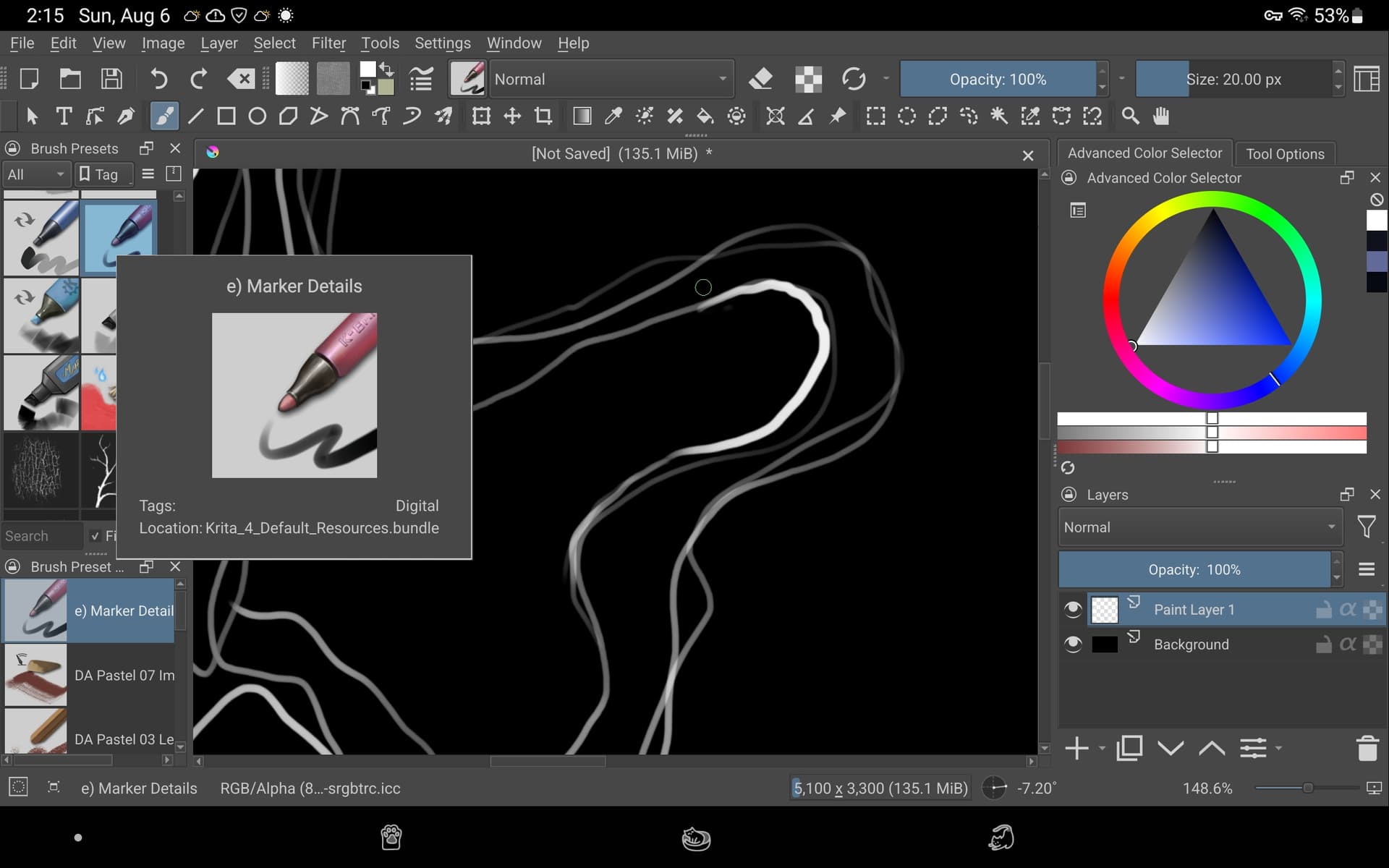 Which brush and settings is this person using? [Link to Video ...