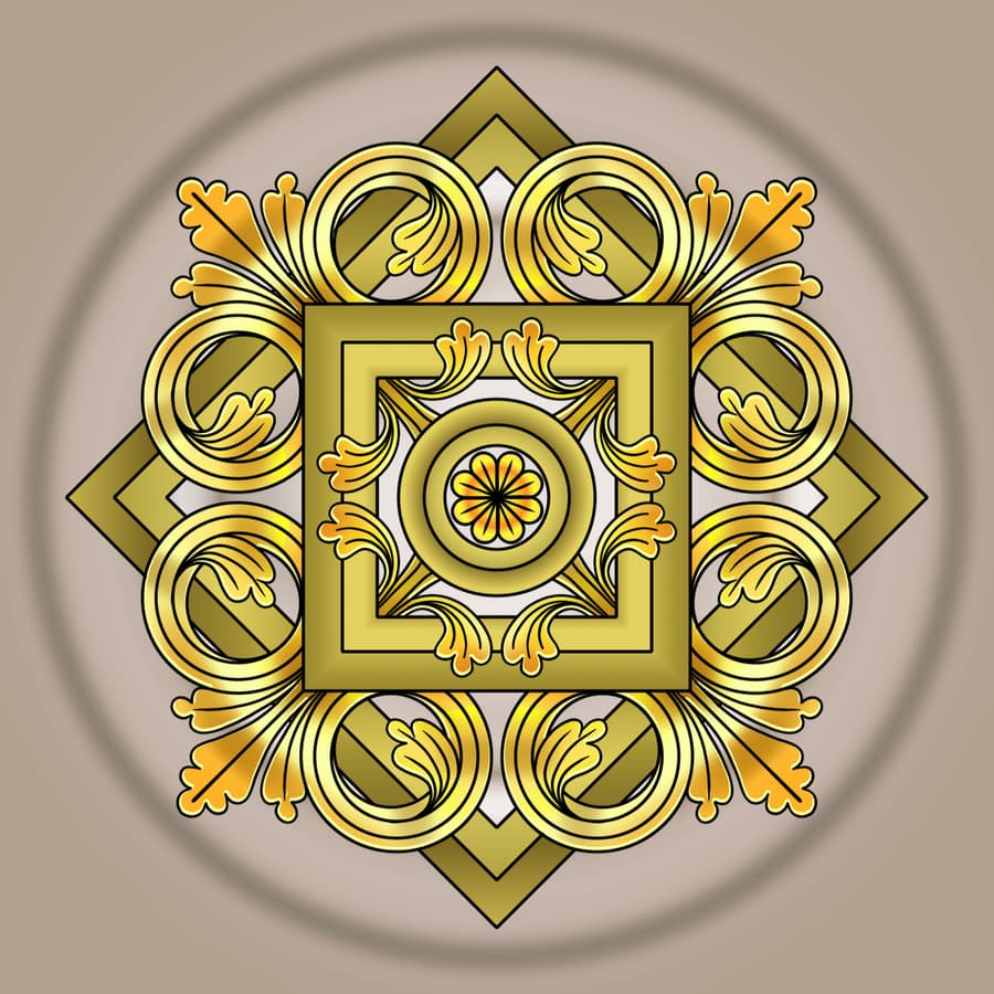 Golden Decorative Drawing - Finished Artworks - Krita Artists
