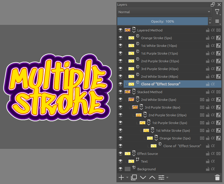 Multiple Stroke Effect (Non-Destructive) - Tutorials - Krita Artists