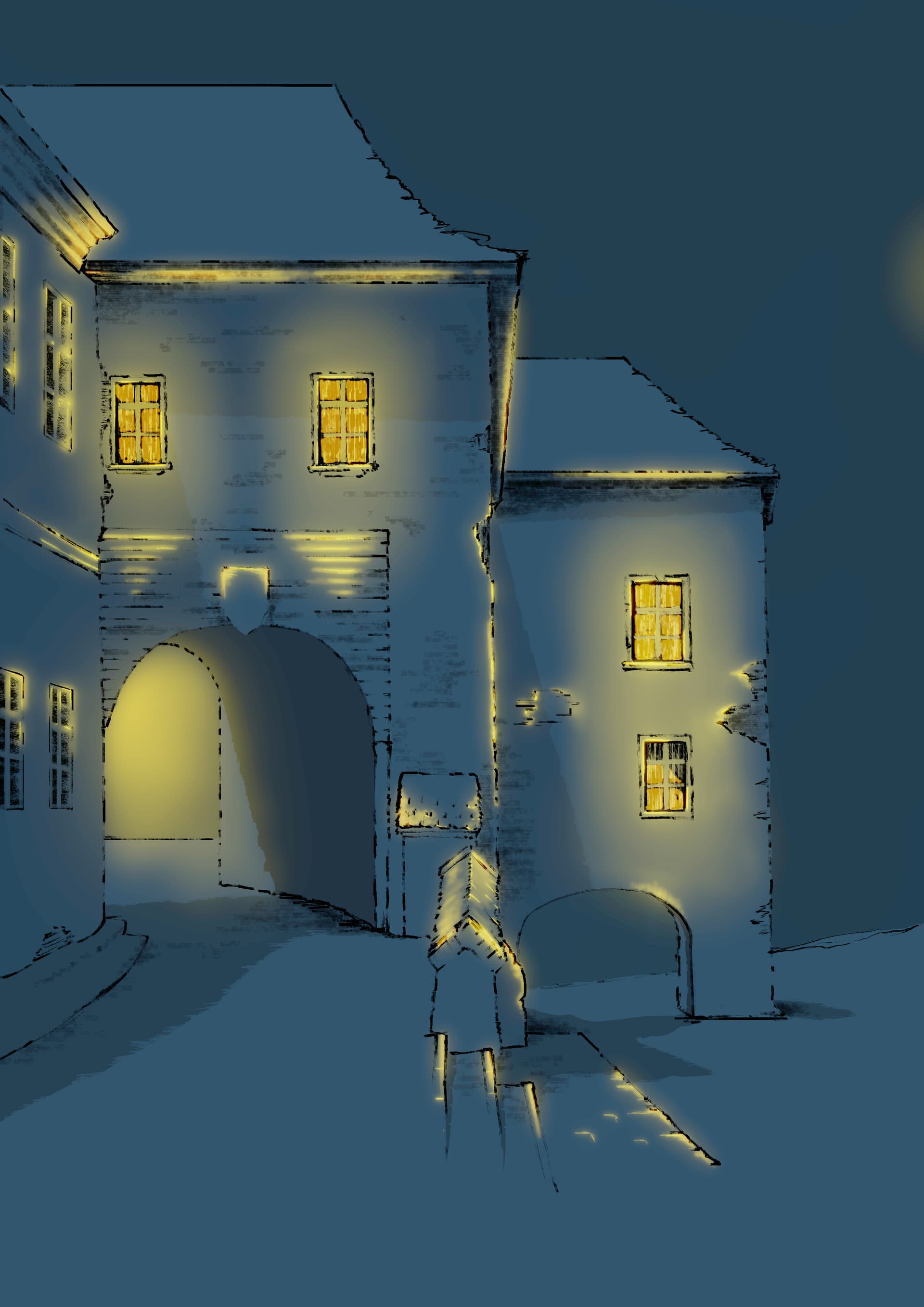 Old town glow - Finished Artworks - Krita Artists