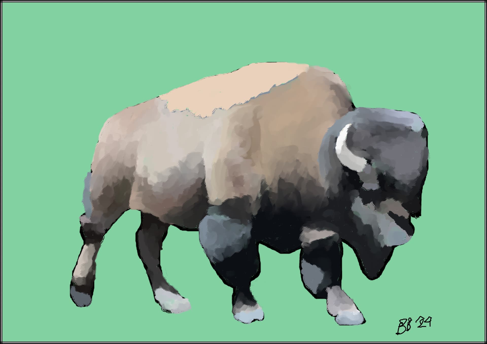 Yellowstone Bison - Finished Artworks - Krita Artists