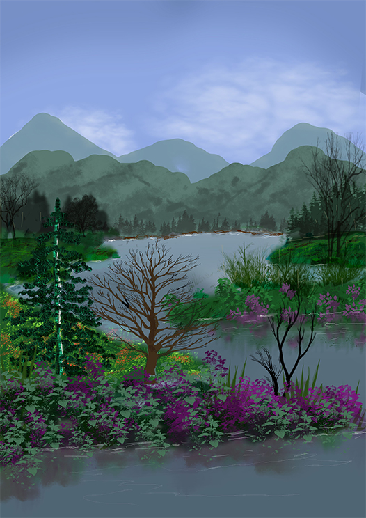 Purple flowers - Finished Artworks - Krita Artists