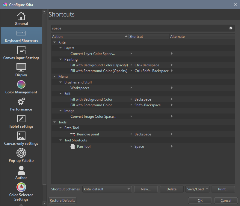 Pan shortcut behaving as a toggle - General Questions - Krita Artists