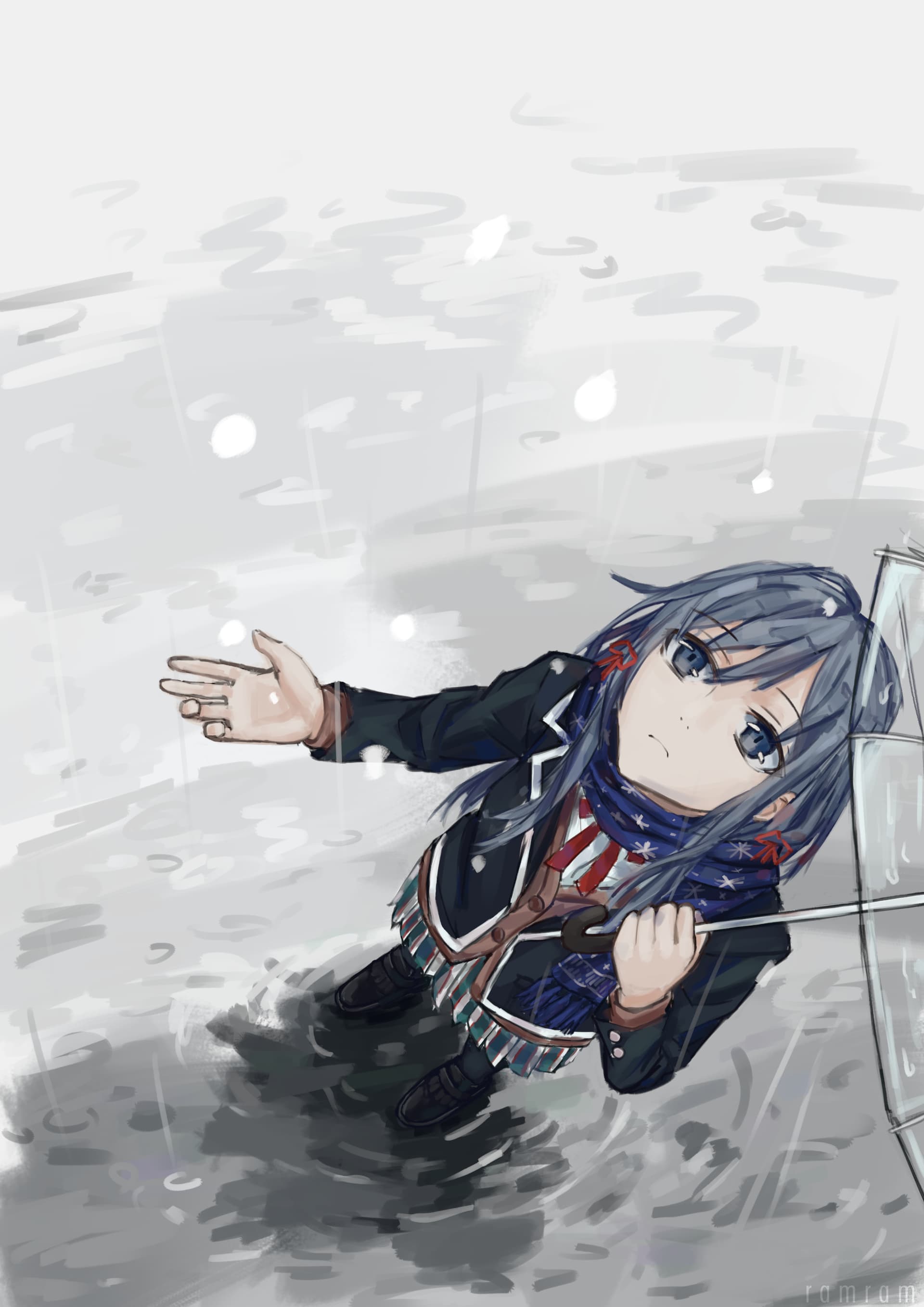 Snowy rain - Finished Artworks - Krita Artists
