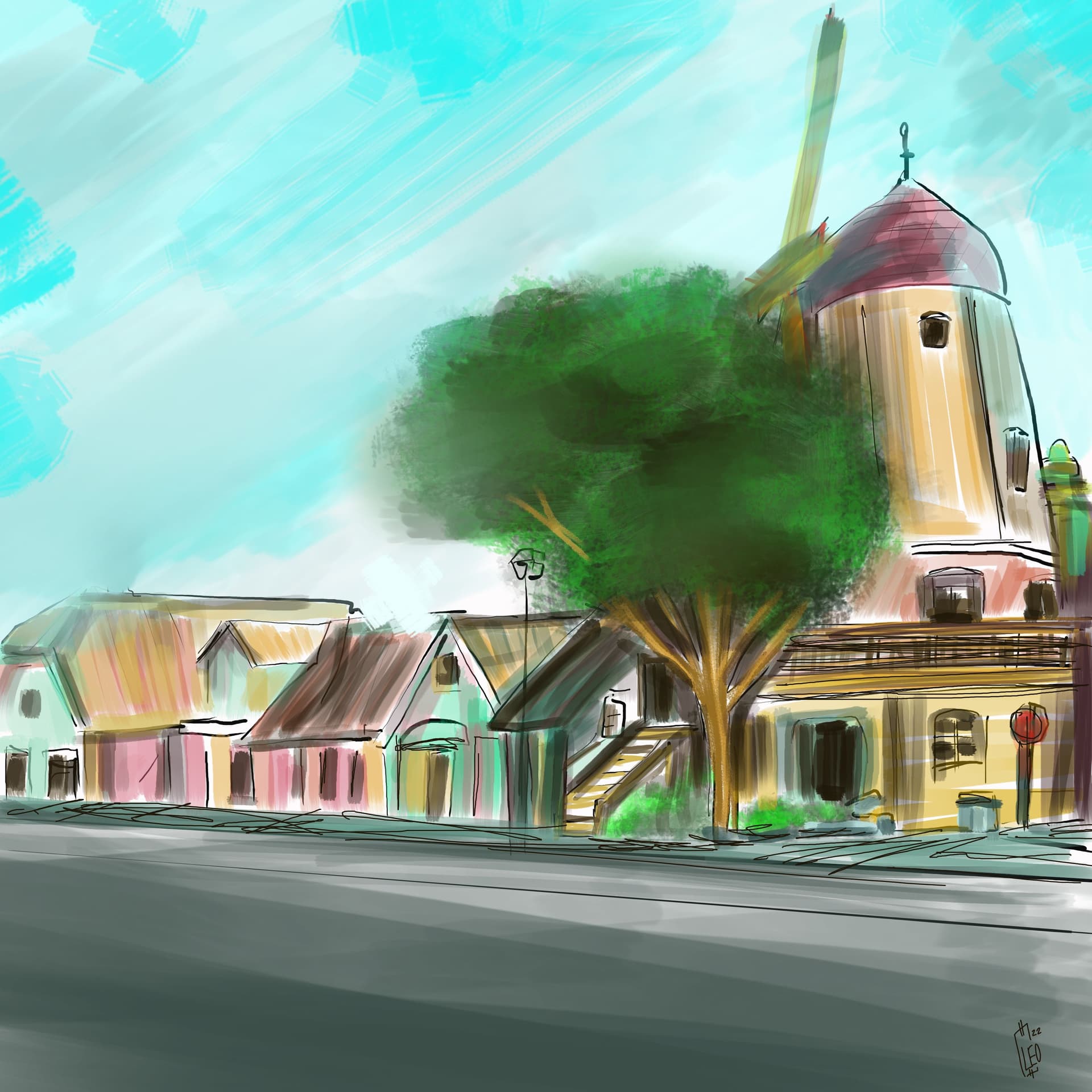 The town - Finished Artworks - Krita Artists