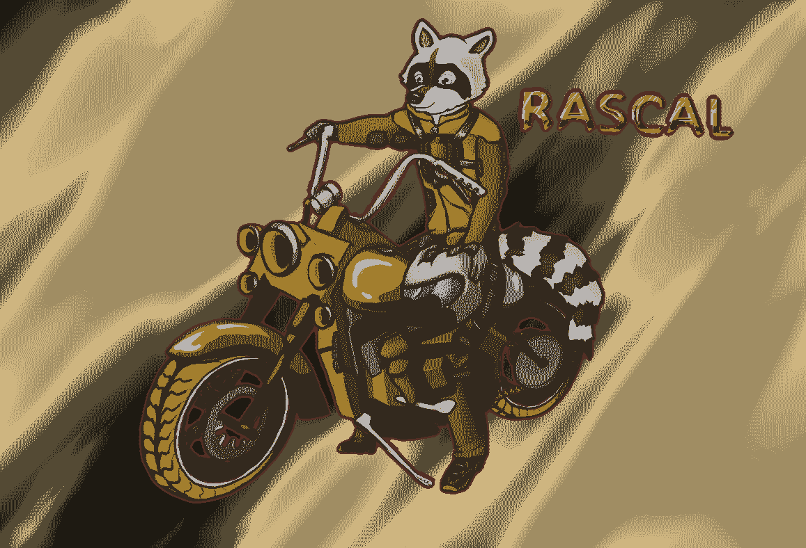 Rascal, a motorcycle raccoon - Finished Artworks - Krita Artists