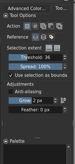 How do I expand an already selected area? - General Questions - Krita ...