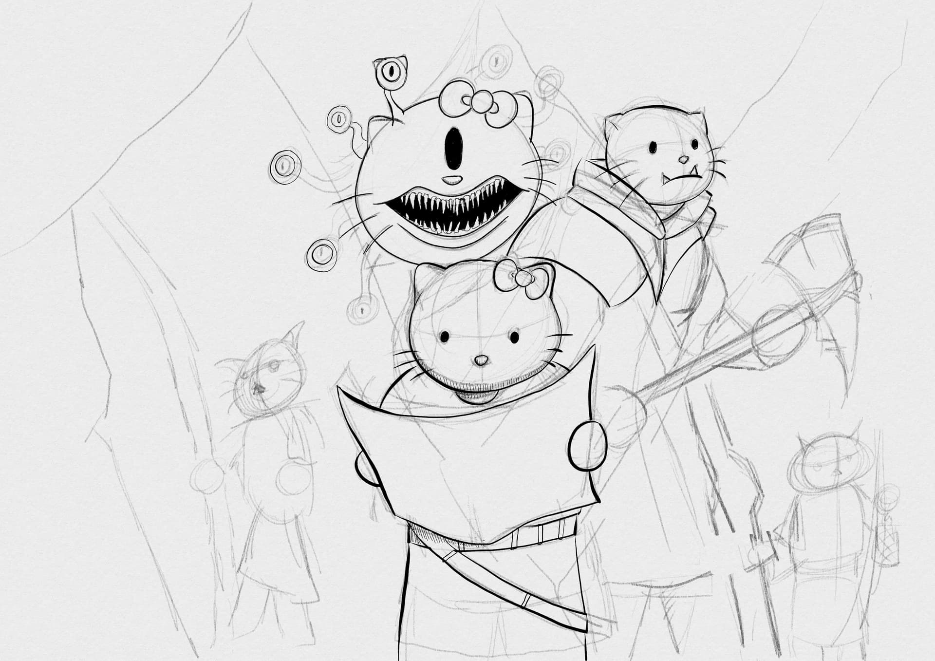 Hello Kitty Dungeons & Dragons - WIP - Work In Progress - Krita Artists
