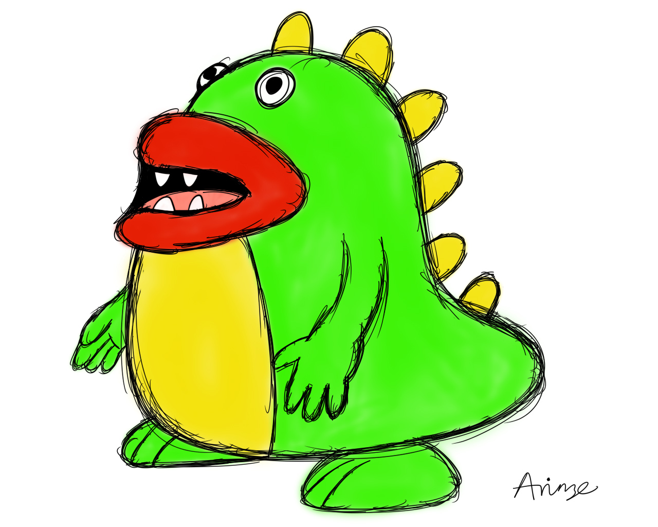 Reptile Monster - Finished Artworks - Krita Artists