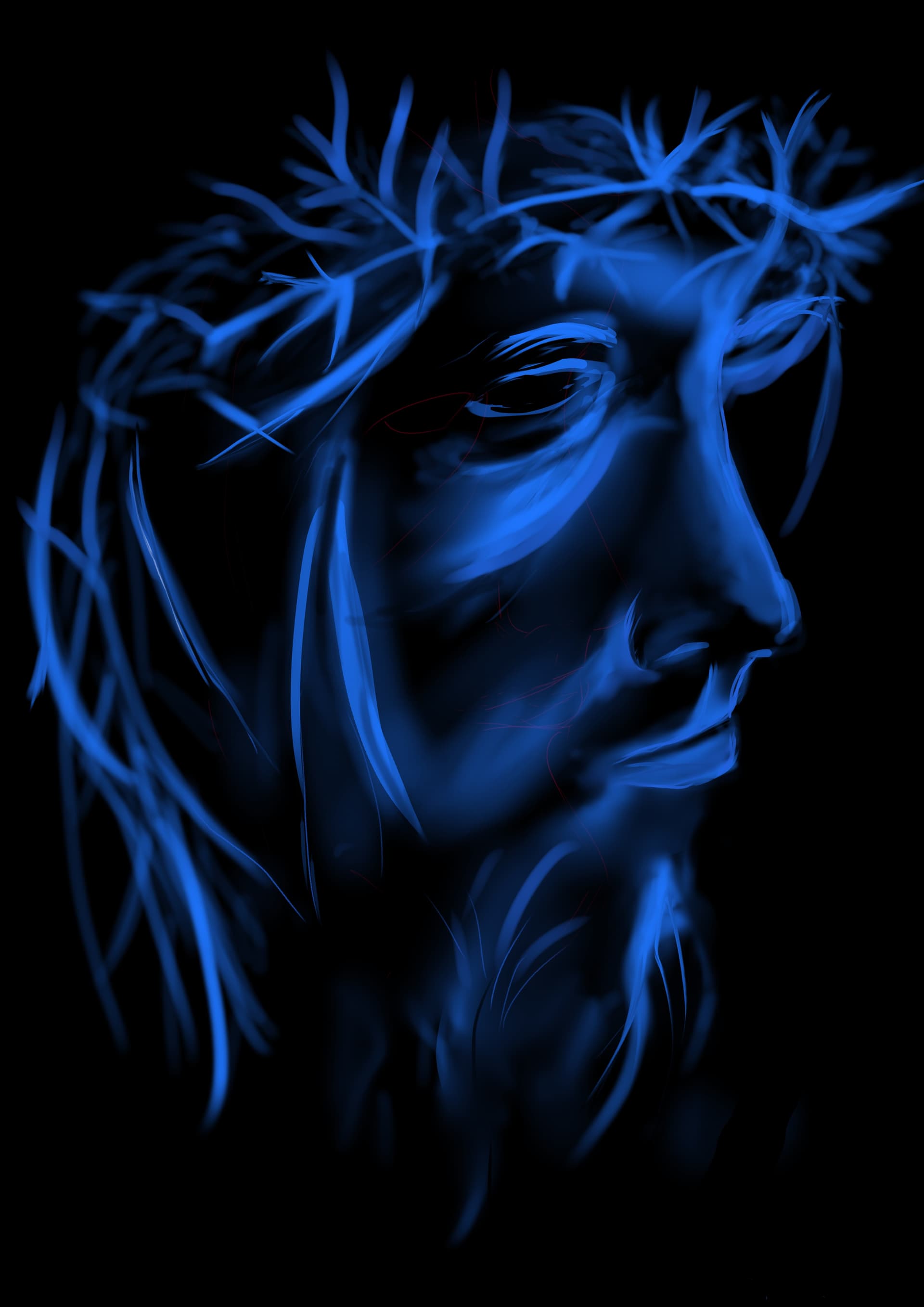 Jesus in blue - Finished Artworks - Krita Artists