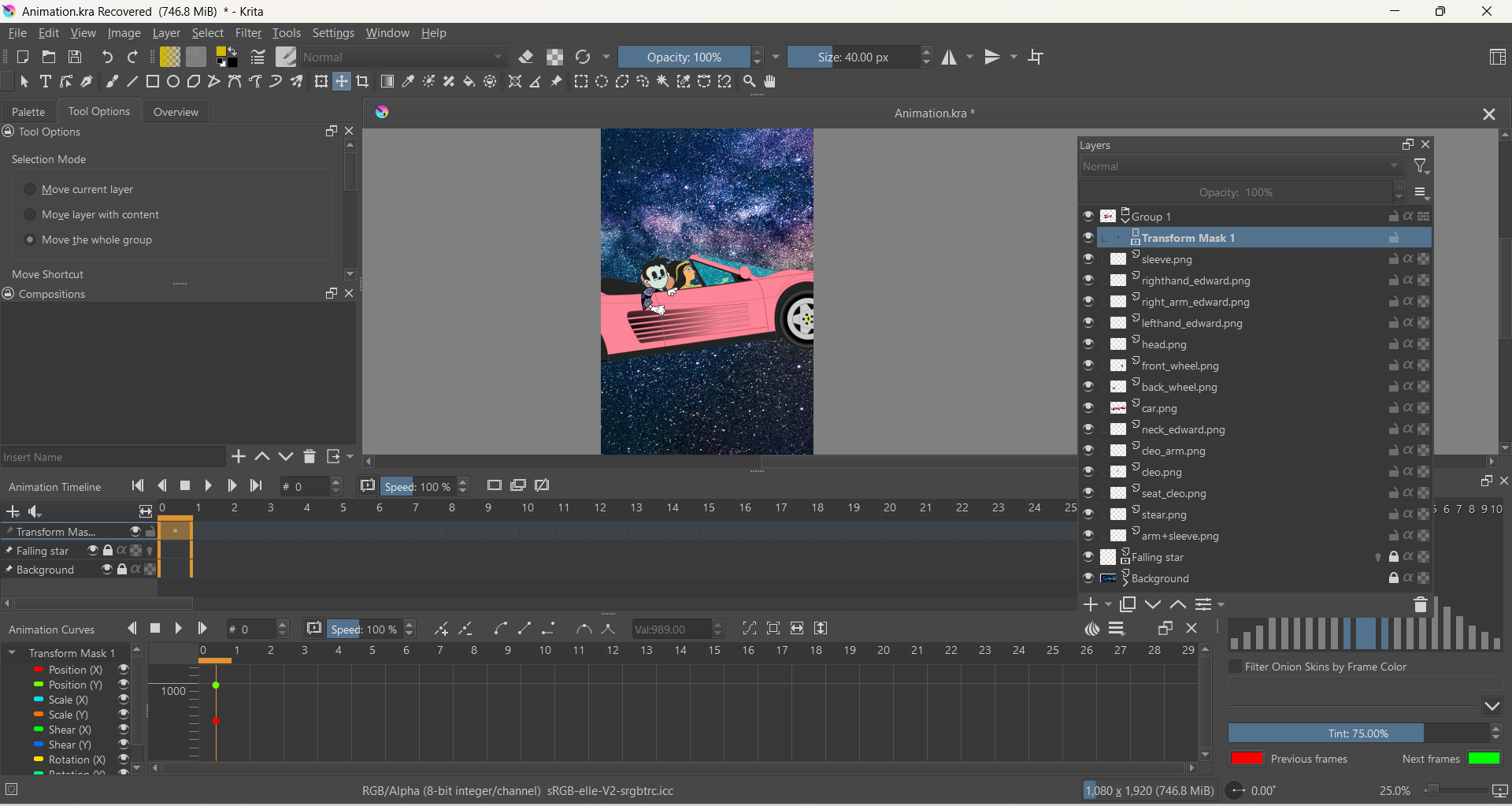 Transform mask only works on one layer - General Questions - Krita Artists