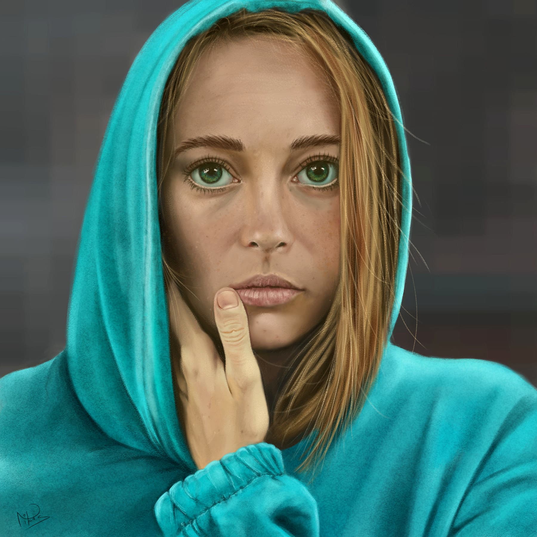 Portrait Sketch with Reference - Finished Artworks - Krita Artists