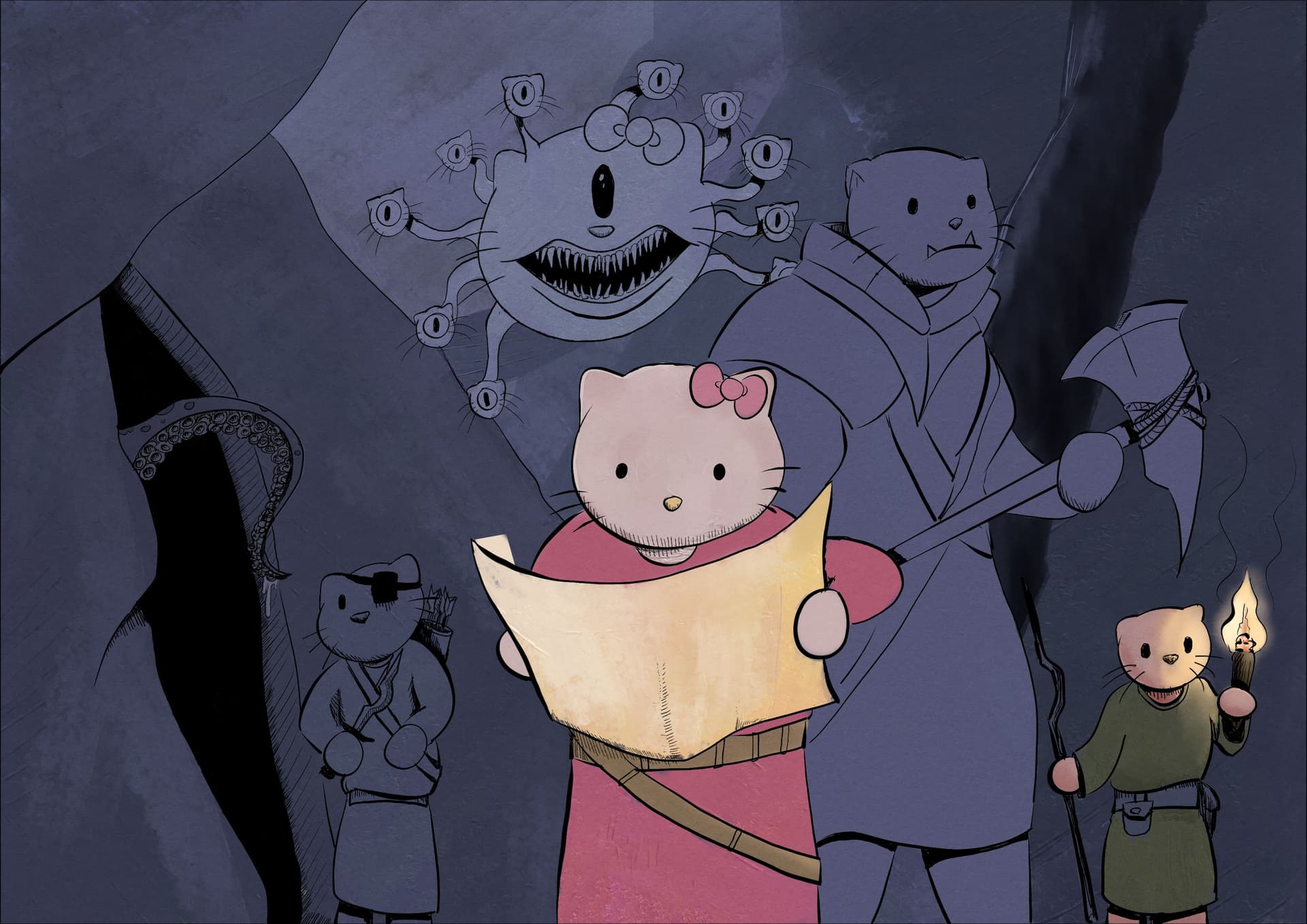 Hello Kitty Dungeons & Dragons - WIP - Work In Progress - Krita Artists